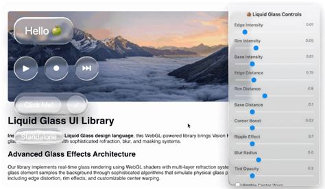 Liquid Glass Js Apple Inspired Glass Effects Library