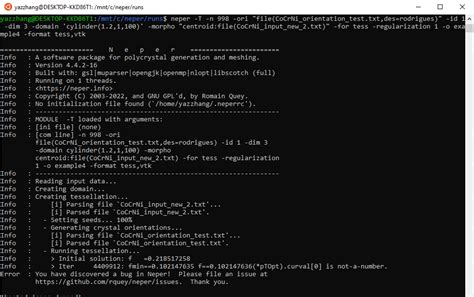 You Have Discovered A Bug In Neper · Issue 485 · Neperfepx Neper · Github