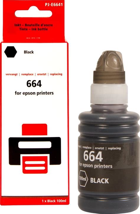 Pixeljet Epson 664 T66 T664 Inktcartridge Zwart