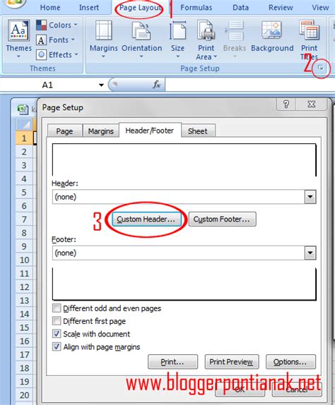 cara buat header picture excel