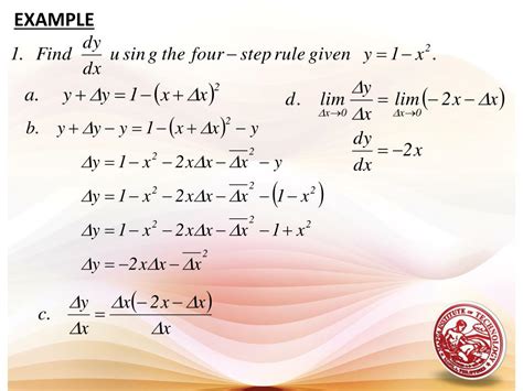 Ppt The Derivative And Differentiation Of Algebraic Functions