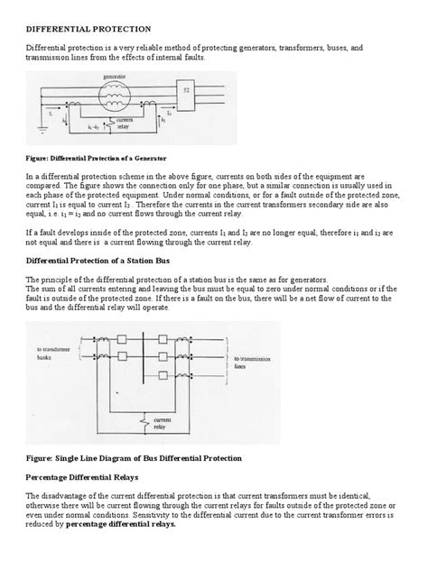 Differential Protection Pdf Transformer Relay