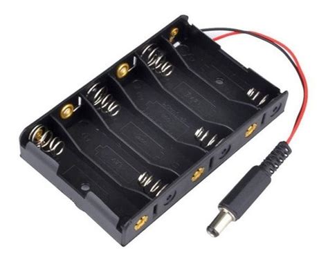 Suporte Porta 6 Pilhas Aa Com Plug P4 Para Arduino Full Tdtec Td Tecnologia Comercio E