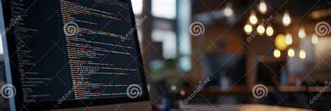 Close Up Of Computer Screen Displaying Colorful Lines Of Code With