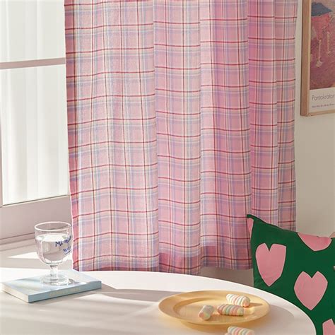 가리개커튼 캔디팝 핑크체크 작은창커튼 오늘의집 쇼핑 가리개커튼 캔디팝 핑크체크 작은창커튼 오늘의집 쇼핑