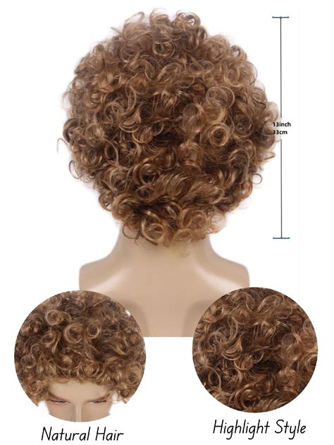 70s Disco Hobbit Wig Curly Wig Afro Wig Men Male Guy Highlight Short