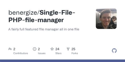Github Benergizesingle File Php File Manager A Fairly Full Featured File Manager All In One File