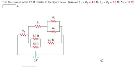 Solved Find The Current In The 12−Ω Resistor In The Figure