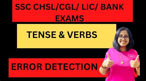 Error Detection On Tense And Verbs English Grammar For Lic Aao Ssc Chsl Ssc Cgl Sbi Po Ibps