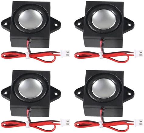 Trahoo 4 Pcs 4 Ohm 3 Watt Mini Speaker 4ohm 3w Loundspeaker Micro Speaker For Arduino With11mm