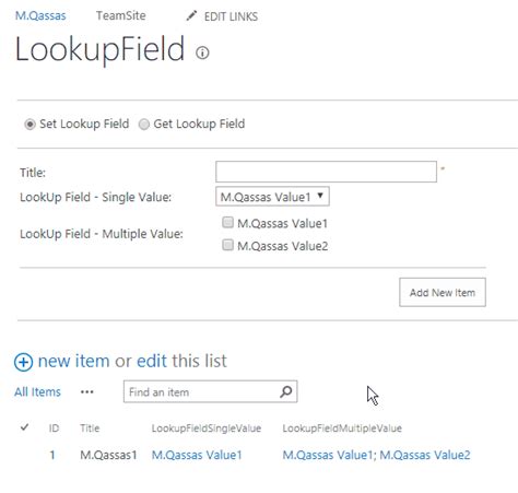 Work With Sharepoint Lookup Field Programmatically