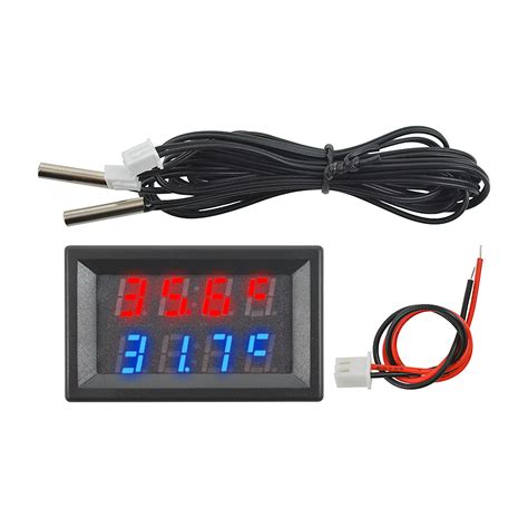 DC V LED Display Dual Red Blue Digital Temperature Sensor