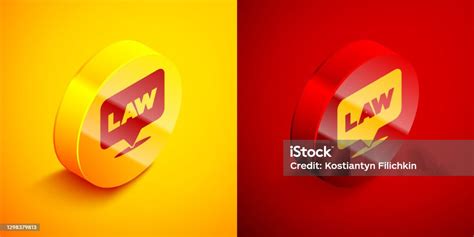 주황색과 빨간색 배경에 격리된 등소 위치 법 아이콘입니다 서클 버튼입니다 벡터 3차원 형태에 대한 스톡 벡터 아트 및 기타 이미지 3차원 형태 Criminal