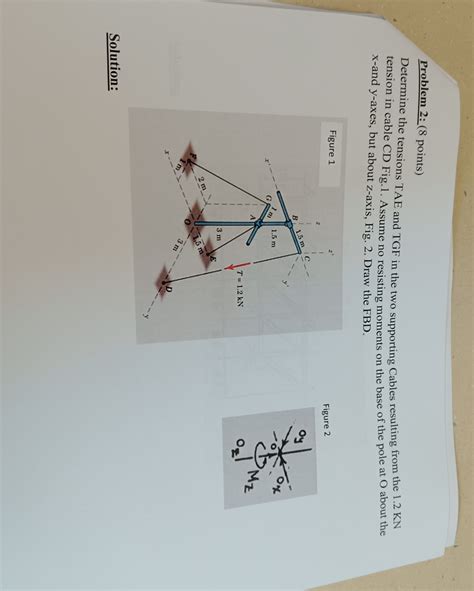 solved problem 2 8 ﻿points determine the tensions tae and