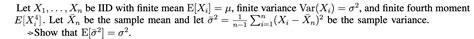 solved let x1 dots xn ﻿be iid with finite mean e[xi] μ