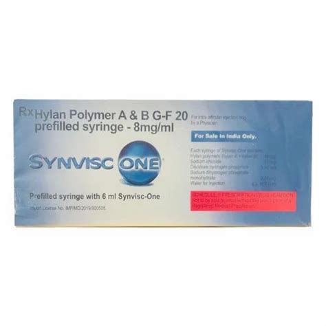 Synvisc One Injection 6ml At Best Price In Mumbai Id 2851216357012