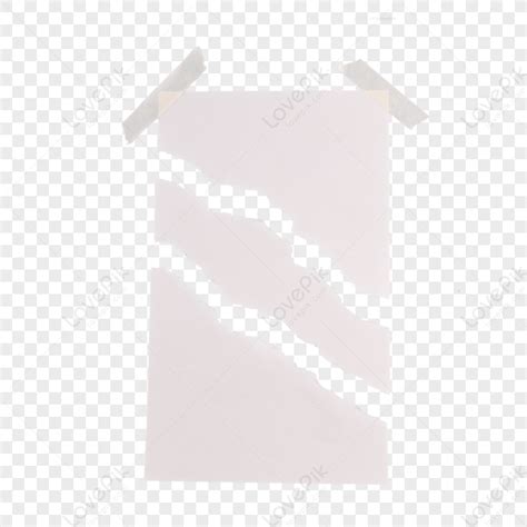 White Tear Tape Blank Sheet Parallel Material Property Paper PNG Image