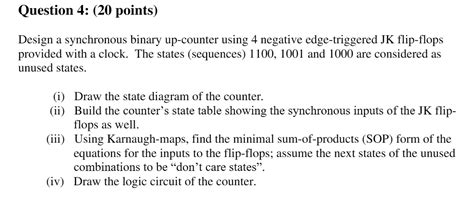 solved design a synchronous binary up counter using 4