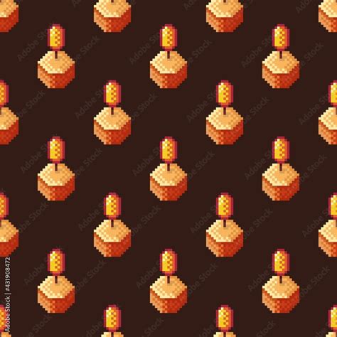 Trees Pattern Pixel Art Seamless Pattern Pixel Art Trees Pattern Stock Vector Adobe Stock