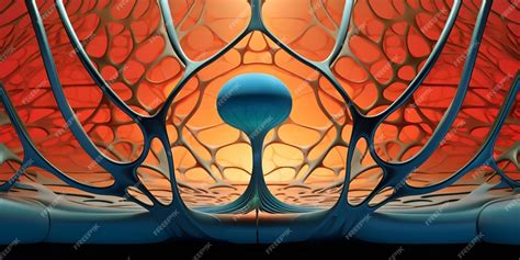 Illustration Dune Structure Cellulaire Fictive Avec Une Paroi Cellulaire Nucleus Mitochondria