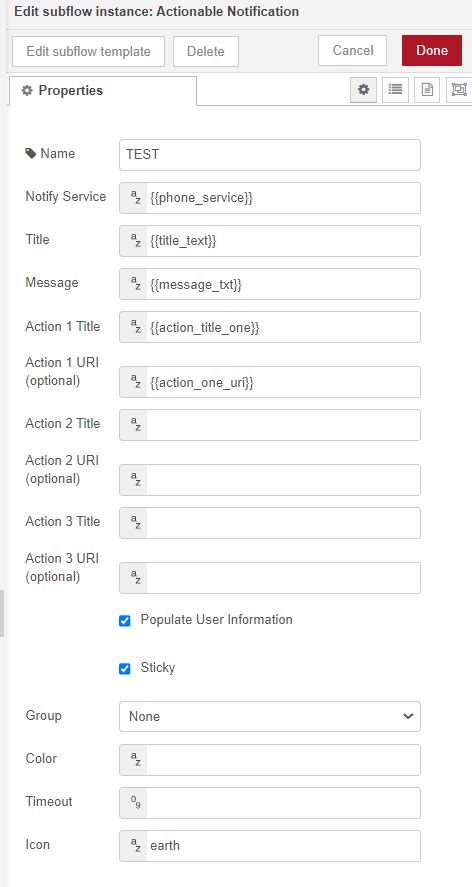 Actionable Notifications Subflow For Android · Zachowj Node Red Contrib Home Assistant Websocket