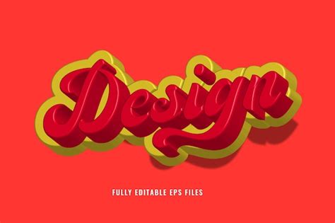 Premium Vector 3d Editable Text Effect