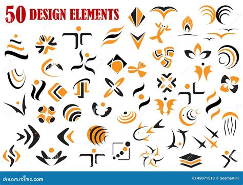 Abstract Graphic Design Elements And Symbols Stock Vector Image 45071518