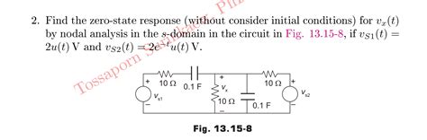 Solved Find The Zero State Response Without Consider Chegg Com