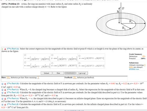 solved 10 problem 13 a thin flat ring an annulus