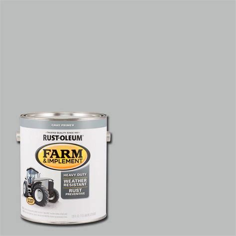 Rust Oleum Gal Farm Implement Gray Primer Pack The Home Depot