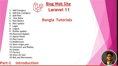 Laravel 11 Blog Website Bangla Tutorial 1 Introduction Project Php Starlink Youtube