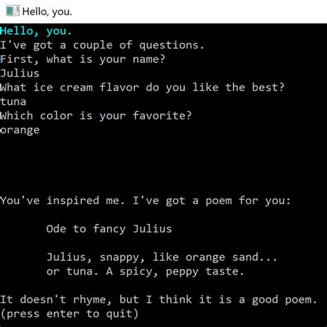 Debugging Code Poem Generator C • Programming Is Fun