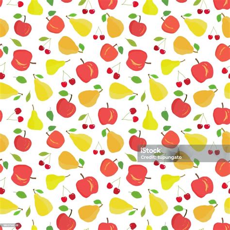 Fruit Background Vector Repeatable Texture Stock Illustration