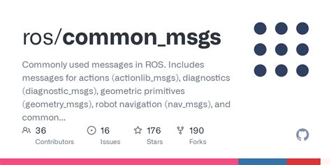 Commonmsgsposemsg At Noetic Devel · Roscommonmsgs · Github