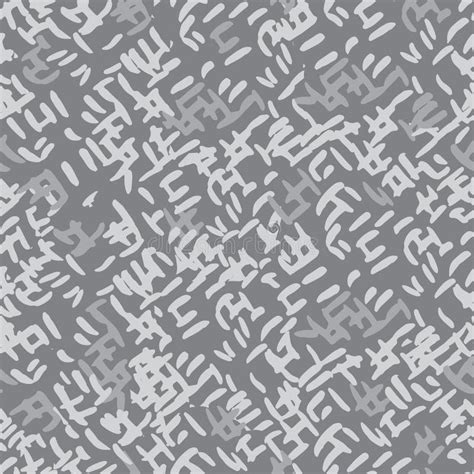 Grayscale Short Strokes Semless Pattern Stock Vector Illustration Of