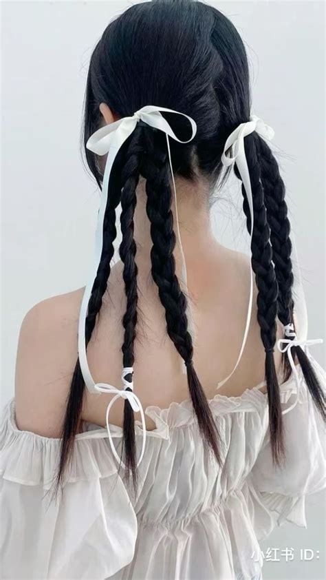 Ribbon Hairstyle Ribbon Braid Fall Hairstyle Hairstyle