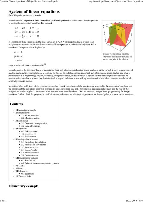 Pdf System Of Linear Equations