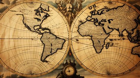 Premium Ai Image Compass On Map