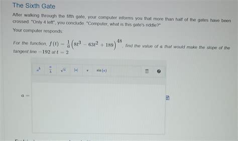 Solved The Sixth Gate After Walking Through The Fifth Gate