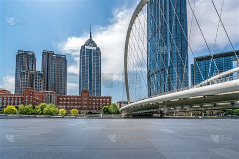 天津海河沿岸城市建筑街景