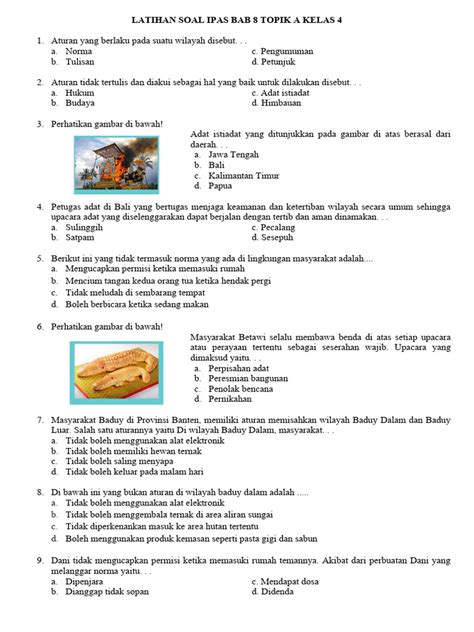 Latihan Soal Ipas Kelas 4 Kurikulum Merdeka Pdf