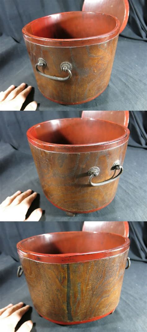 Yahoo オークション A 蓋付根来盥 室町後期江戸時代初期 漆器 根来