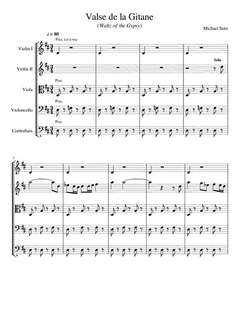 Partitura De La Gitane