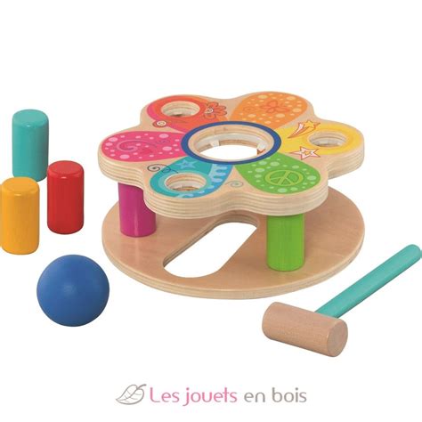 Banc à Marteler Flower Power Goki Jouets En Bois