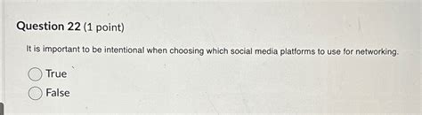 Solved Question 22 1 ﻿pointit Is Important To Be