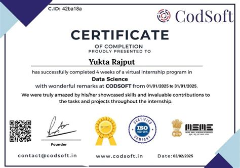 Datascience Internship Learning Codsoft Machinelearning Yukta
