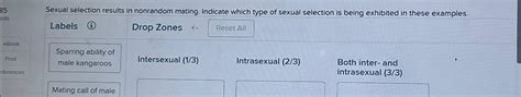 Solved Sexual Selection Results In Nonrandom Mating