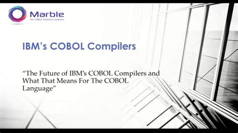 Ibm Cobol Compiler Webinar Youtube