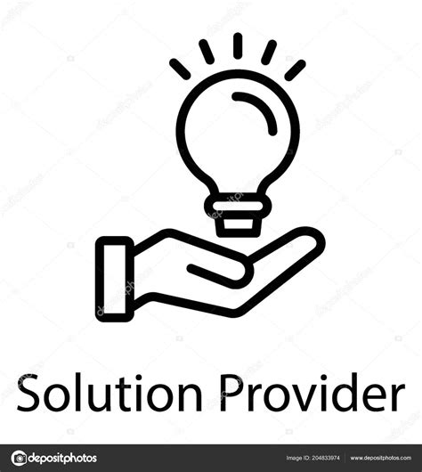 hand holding sparkling light bulb showing solution provide icon stock