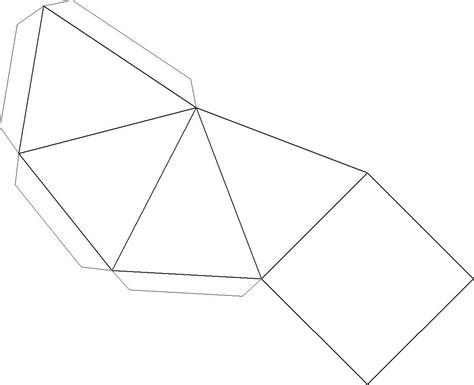 Net Of A Square Based Pyramid Template